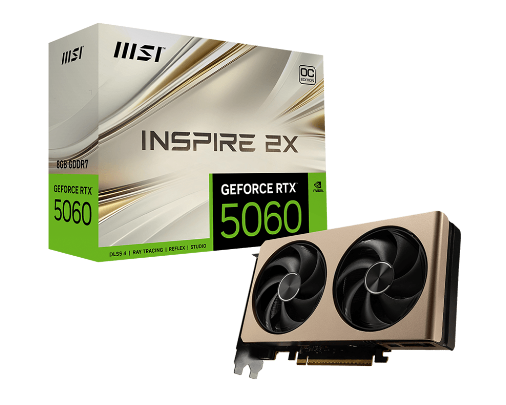 MSI GeForce RTX 5060 8G INSPIRE 2X OC – Boutique en ligne officielle de ...